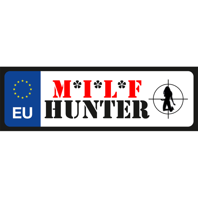 Milf hunter vicces rendszámtábla | Dumdumshop